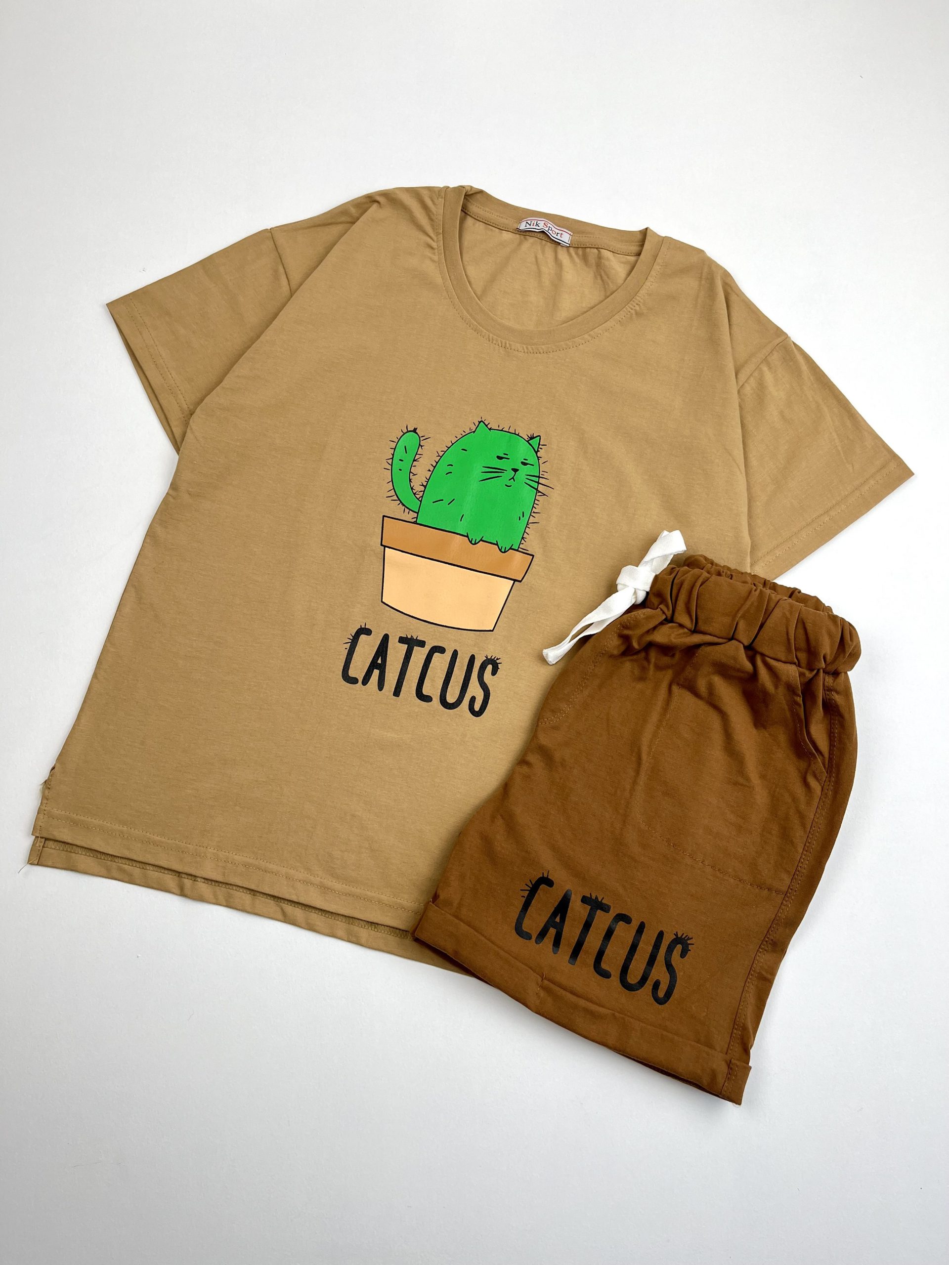 تیشرت شورتک کاکتوس گربه ای – پوشاک الوا