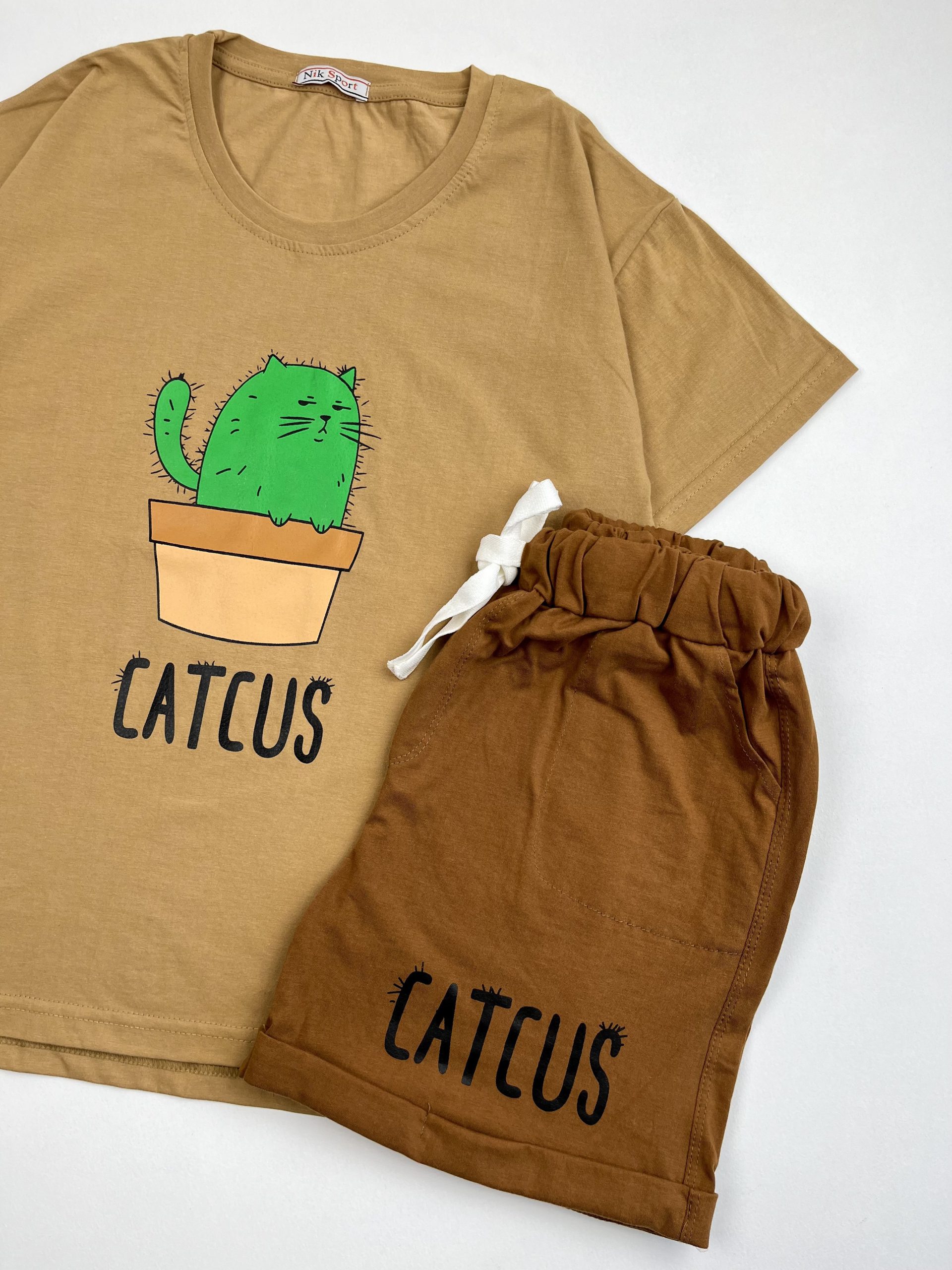 تیشرت شورتک کاکتوس گربه ای – پوشاک الوا